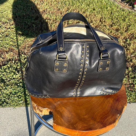 Michael Kors | Bags | Michael Kors Astor Satchel Bag Leather Black ...